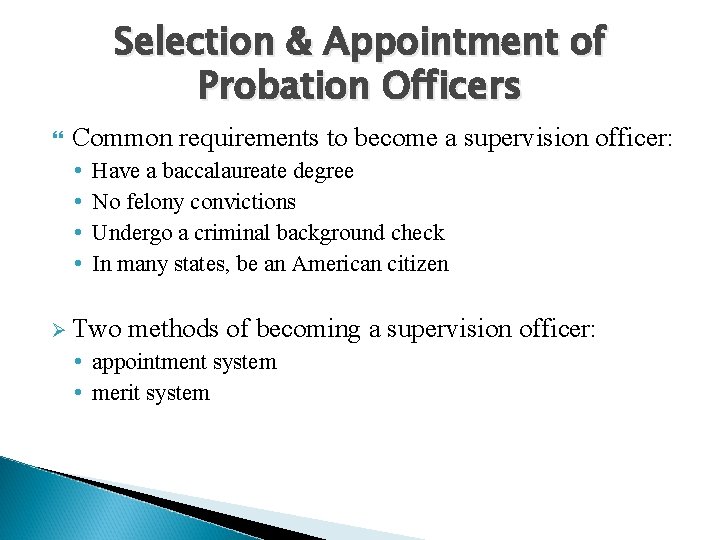 Chapter 12 Career Pathways in Community Corrections Klockars
