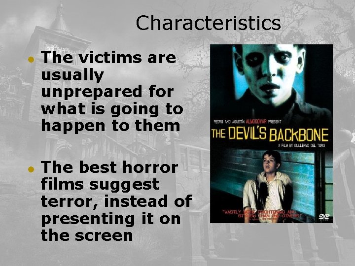 Introduction to Horror FilmsStories Prof Myrna Monllor All