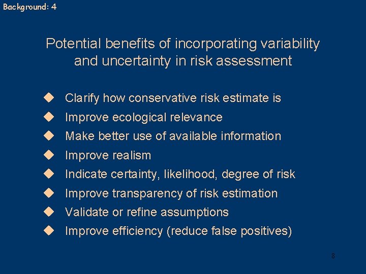 WEBFRAM 5 A risk assessment module for soil