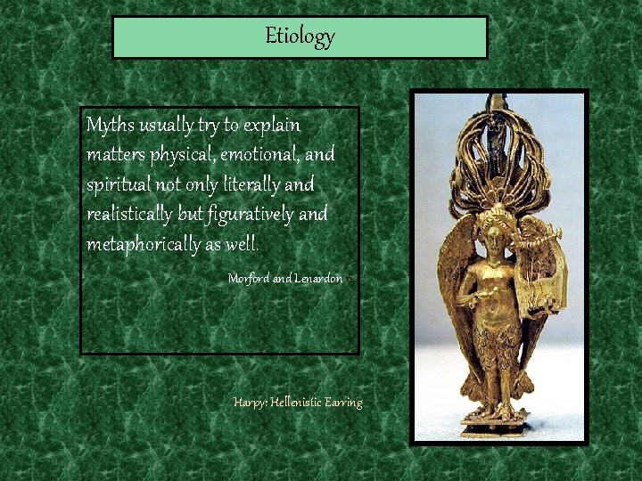 Historical Background of Greek Myth And Modern Approaches