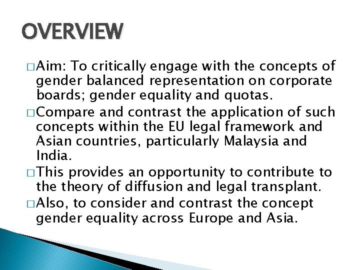Corporate governance principles and gender equality across Europe