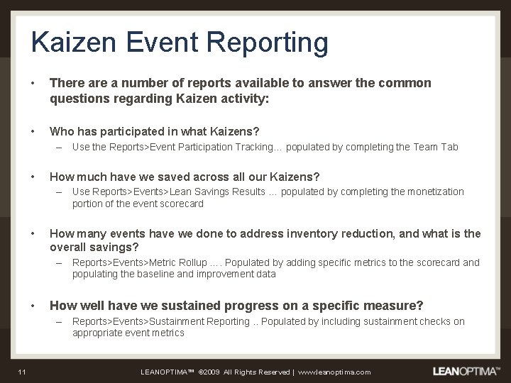 Standard Approach for Setting Up a Kaizen Event