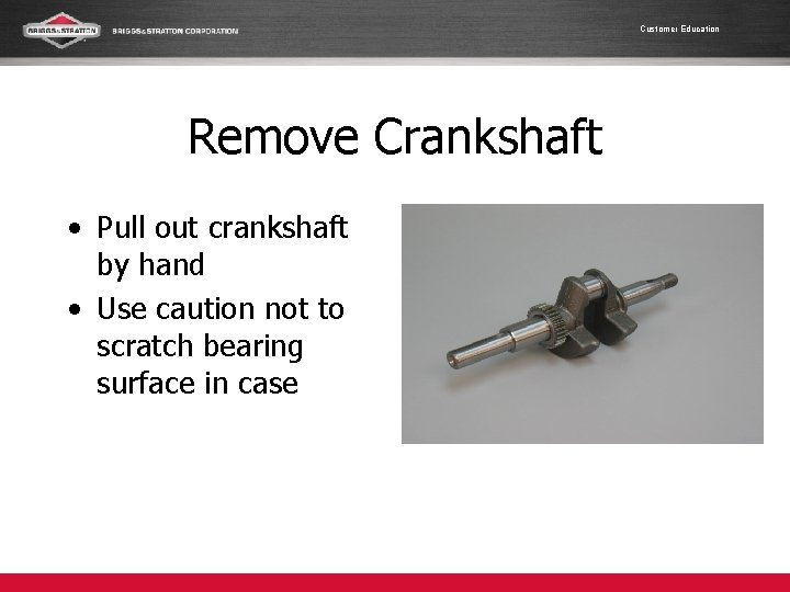 Model 12 Intek Horizontal OHV Crankcase Disassembly and