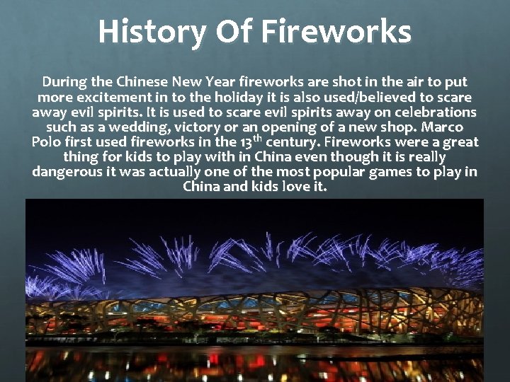 Chinese Fireworks By Harrison Jaffe Introduction I think