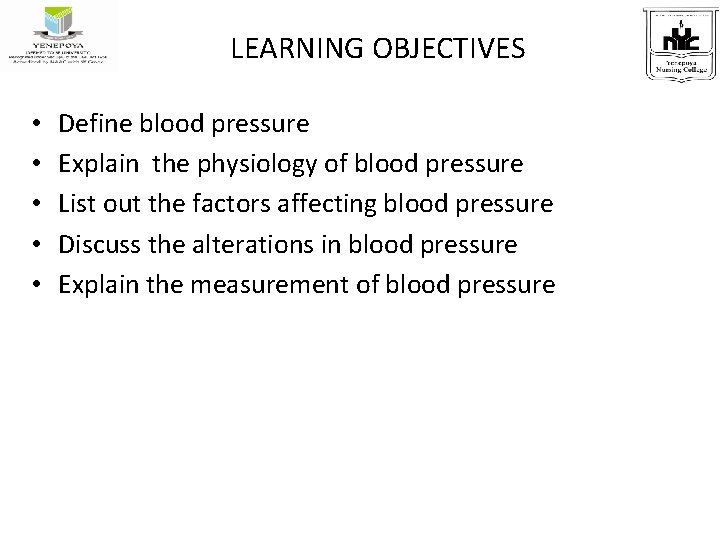 UNITVII BLOOD PRESSURE PRESENTED BY Mrs PRASHMA LEARNING