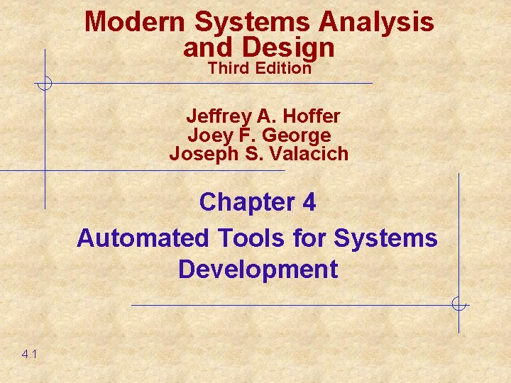Modern Systems Analysis and Design Third Edition Jeffrey