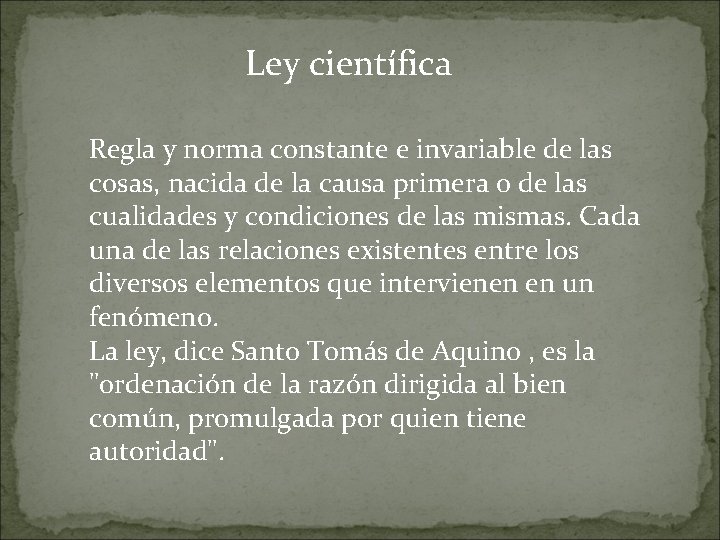 DEFINICION DE CIENCIA v La ciencia del latn