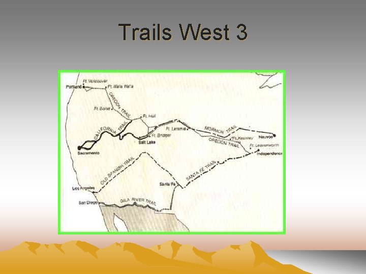 Chapter 9 Manifest Destiny Section 1 The Western