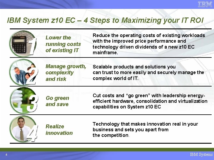 IBM System z 10 EC Mainframe Value Maximizing