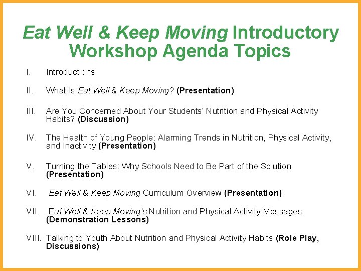 Training 3 Eat Well Keep Moving By Dr