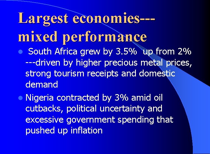 Economic and Social Conditions in Africa ECA Presentation