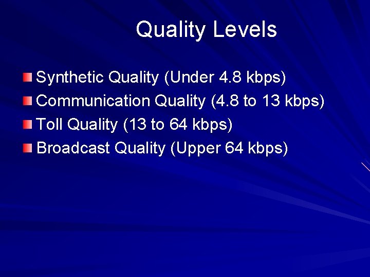 6 Speech Quality Assessment Quality Levels Subjective Tests