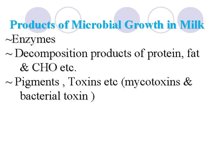 Microbiology and Deterioration of Milk and Milk Products