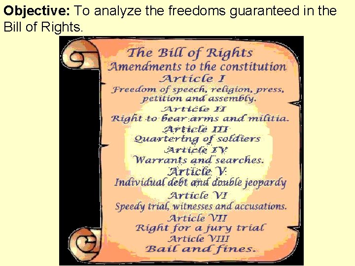 Objective To analyze the freedoms guaranteed in the