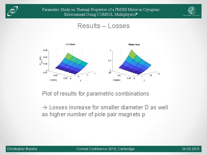 Parametric Study on Thermal Properties of a PMSM