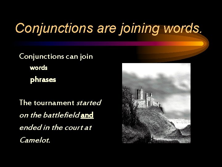 Conjunctions A Presentation for Sixth Grade Students Conjunctions