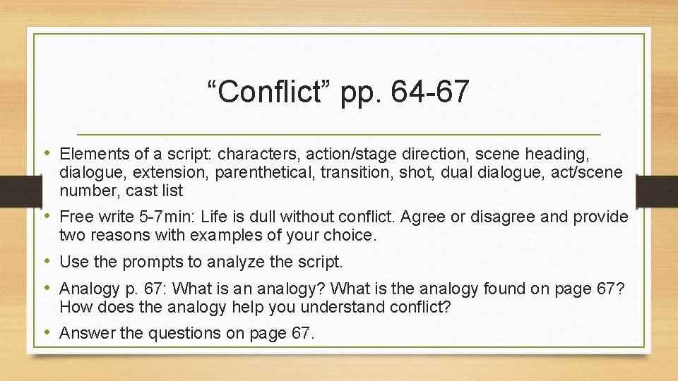 Conflict English 1202 What is conflict A conflict