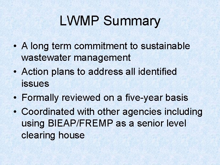 Greater Vancouver Regional Districts Liquid Waste Management Plan