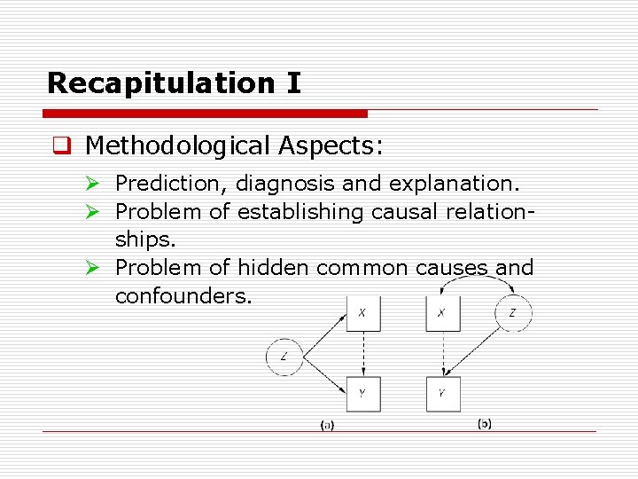 Recapitulation I q Methodological Aspects Prediction diagnosis and