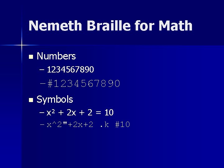 Teaching Math to Students with Visual Impairments Gaeir