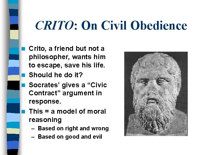 APOLOGY OF SOCRATES and CRITO Apology of Socrates