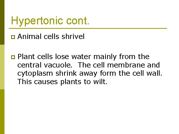 Section 7 3 cont Cellular Transport Passive Transport