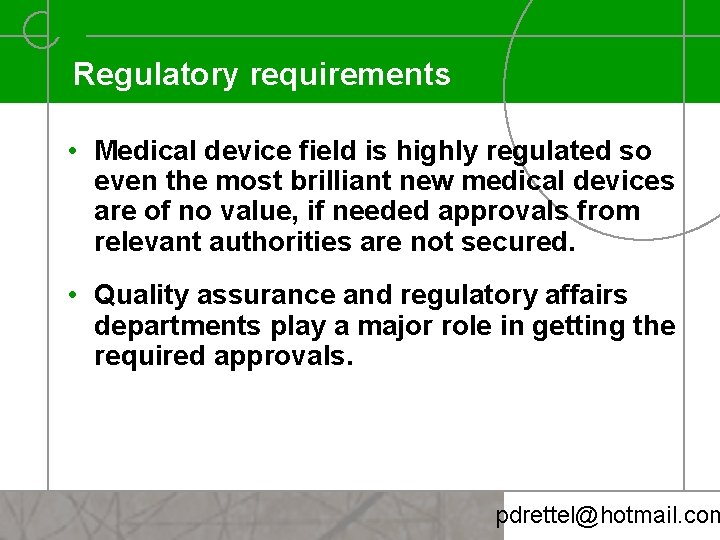 QA role in development of Percutaneous Aortic Valve