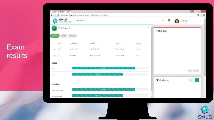 SCHOOL MANAGEMENT AND LEARNING SYSTEM SMLS is designed