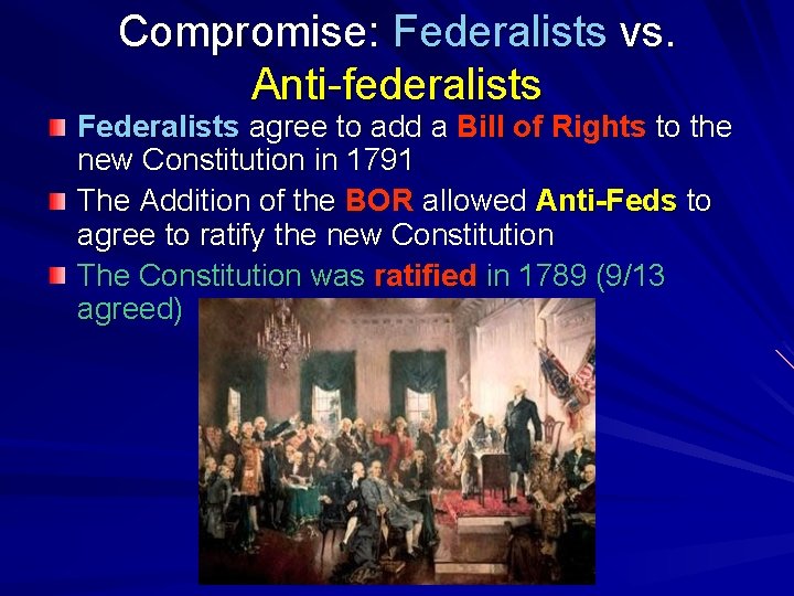 How did the Constitution strengthen the US Government