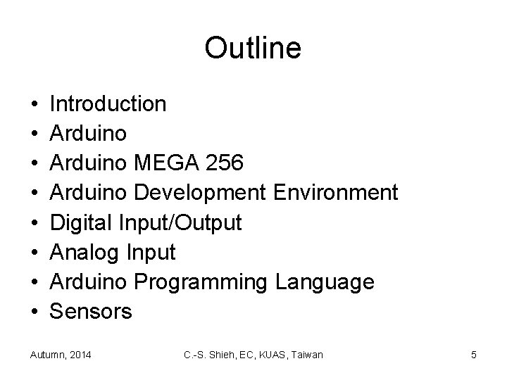 13 Introduction ChinShiuh Shieh http bit kuas edu