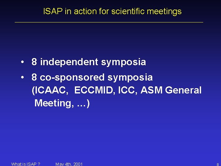 What is ISAP What is ISAP May 4