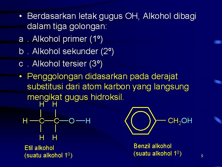 ALKOHOL FENOL DAN ETER Hadi Poerwono Achmad Syahrani