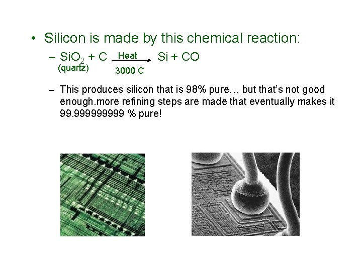 Chemical Reactions In living things and in industry
