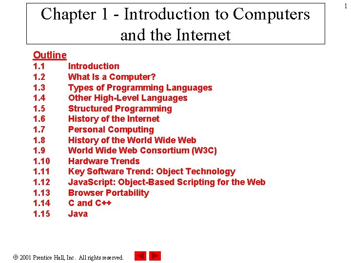 Chapter 1 Introduction to Computers and the Internet