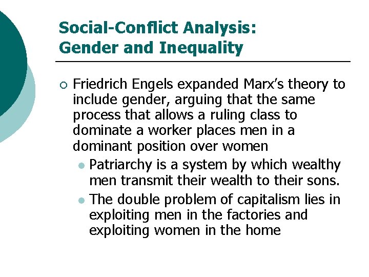Chapter 4 Gender Inequality What is Gender Gender
