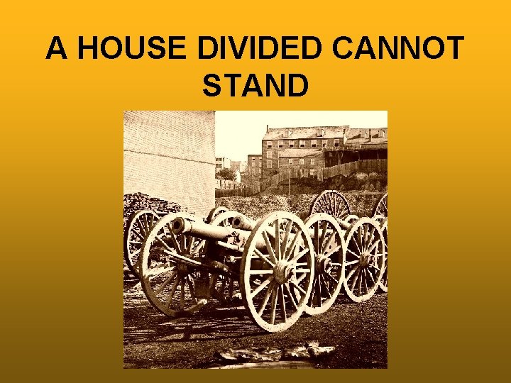 A HOUSE DIVIDED CANNOT STAND WHAT IS CIVIL