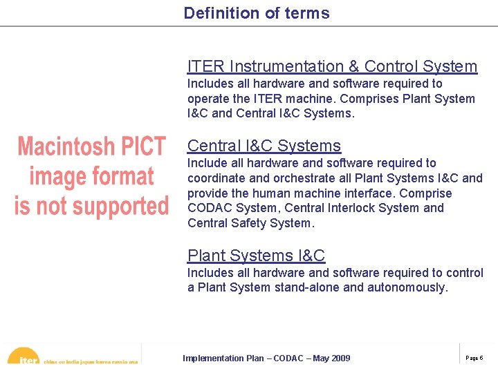 CODAC CIS and CSS Implementation Plan May 2009