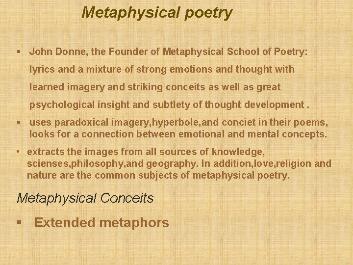 The Sun Rising by John Donne Metaphysical poetry