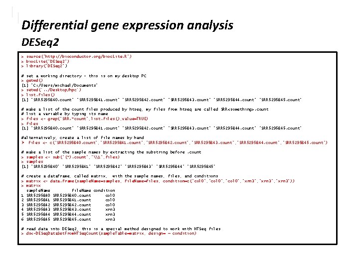 Differential gene expression analysis DESeq 2 and edge