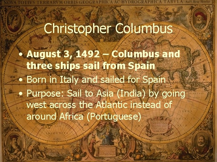 Who am I Who am I Christopher Columbus
