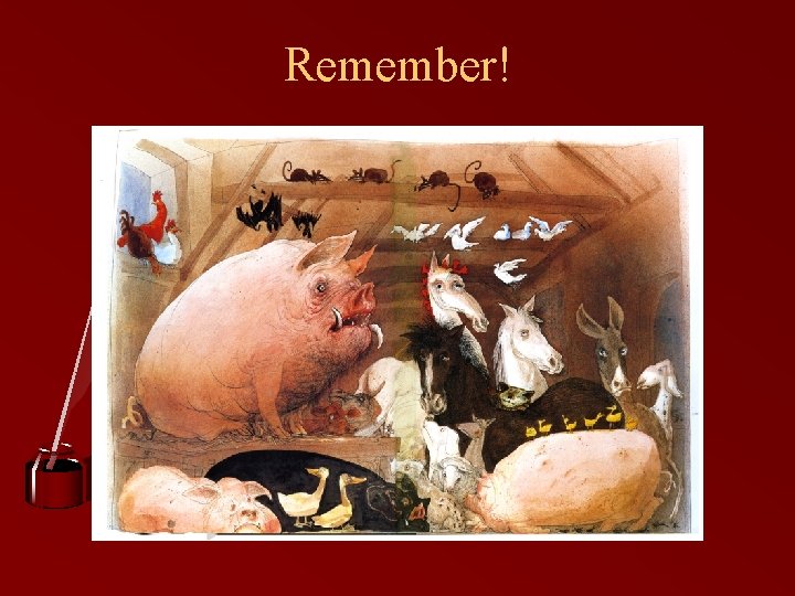 Animal Farm Chapter 2 5 George Orwell Remember