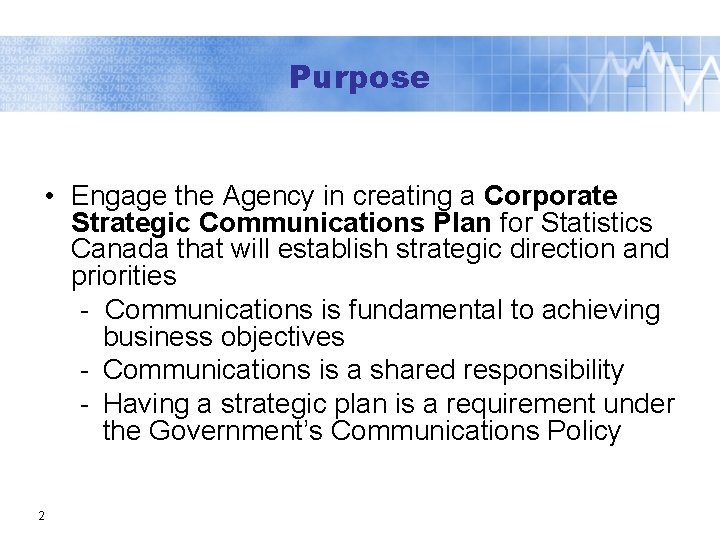 Building a Corporate Strategic Communications Plan Agencywide Consultations