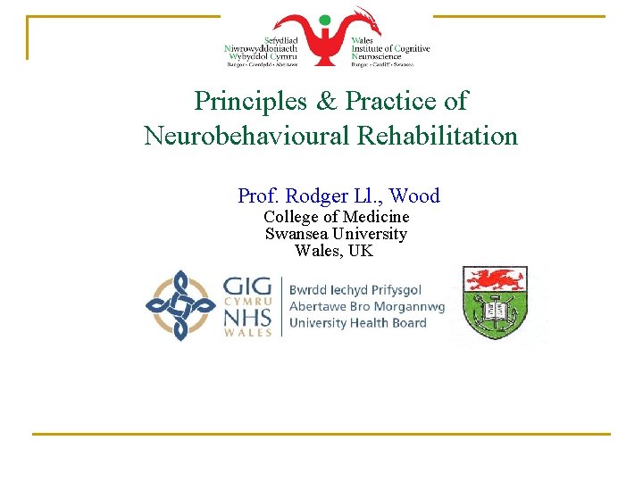 Principles Practice of Neurobehavioural Rehabilitation Prof Rodger Ll