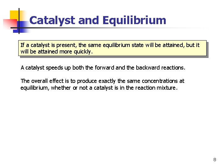 Chemical Equilibrium IJSO Training Phase 3 Dr Kendrew