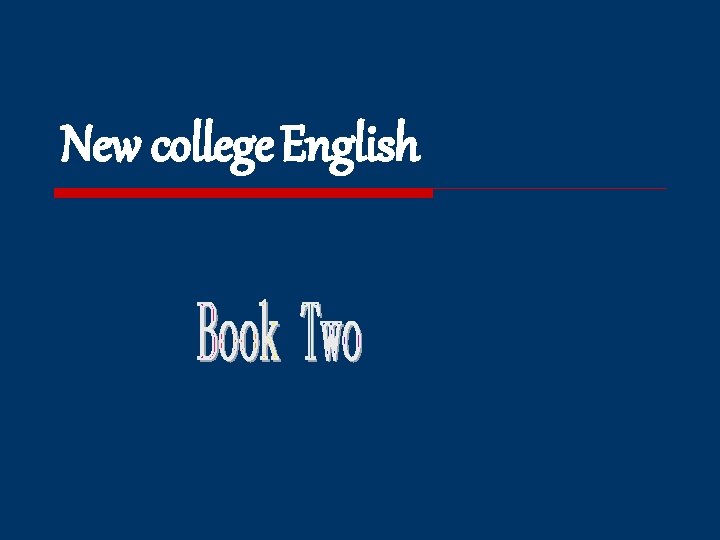 New college English Unit One I Preparation III