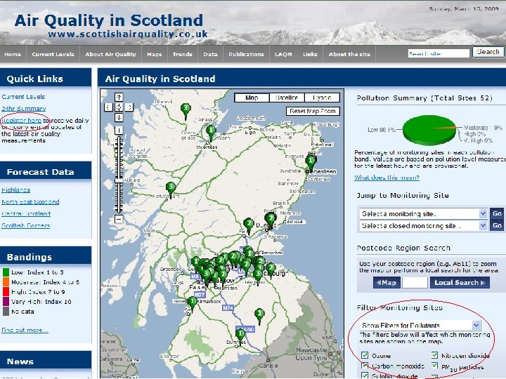 The Air Quality Scotland Website Air Quality Trends