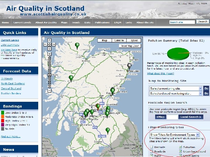 The Air Quality Scotland Website Air Quality Trends