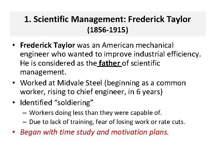 Chapter 2 Management Theories Why Management History To