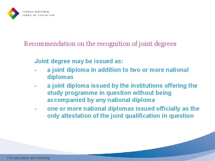 JOINT DEGREES AND THE LISBON RECOGNITION CONVENTION LRC