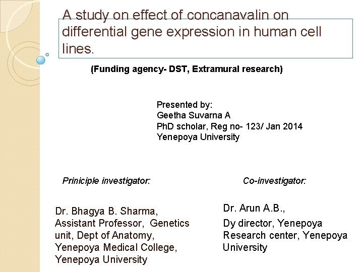 A study on effect of concanavalin on differential
